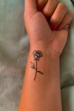 11 Unique Small Rose Tattoo Ideas for Females - That Grateful Soul
